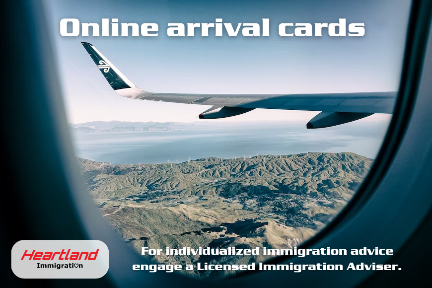 Online arrival cards - Heartland Immigration